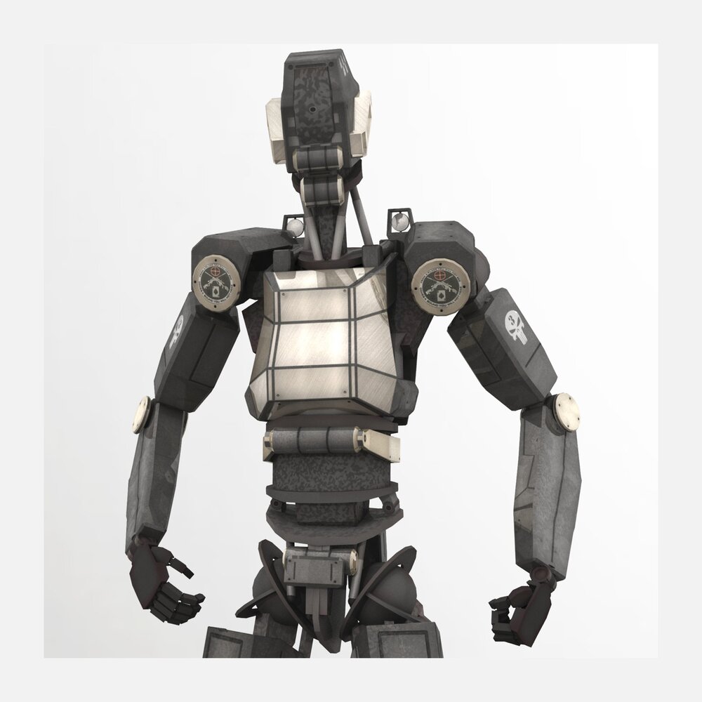 Low poly Soldier Android Robot Rigged 3D model - Download Robots on ...