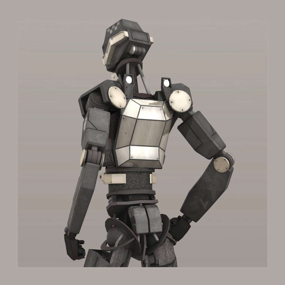 Low poly Soldier Android Robot Rigged 3D model - Download Robots on ...
