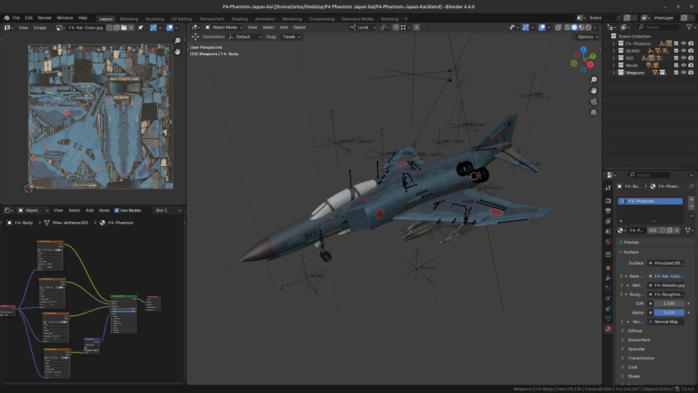 F4 Phantom 2 – Kai Texture – Fully Rigged – Changeable Decal 3D模型 - 下载 ...