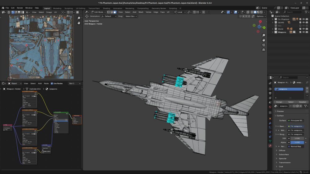 F4 Phantom 2 – Kai Texture – Fully Rigged – Changeable Decal 3D模型 - 下载 ...