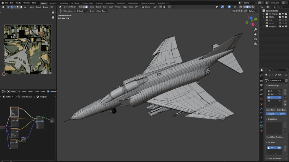 F4 Phantom 2 – Multiple Textures – Fully Rigged – Changeable Decals 3D ...