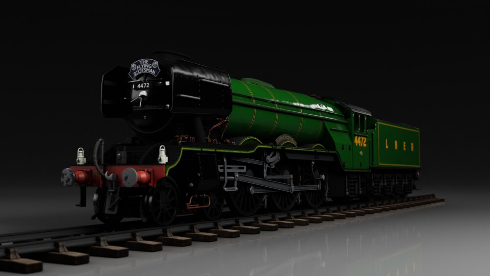 Flying Scotsman Steam Train 3D model - Download Locomotive on 3DModels.org