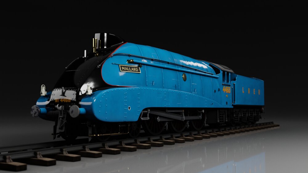 Mallard Steam Train 3D model - Download Locomotive on 3DModels.org