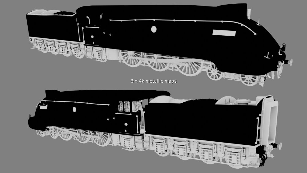 Tren de Vapor Mallard Modelo 3D - Descargar Locomotora on 3DModels.org