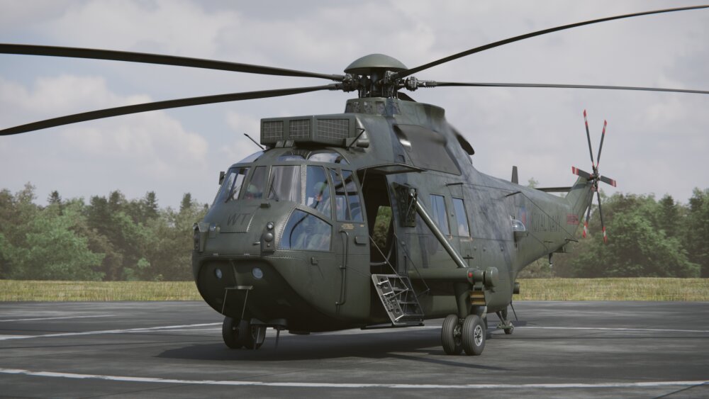 Westland Sea King Hc4 Commando 3D model - Download Helicopter on ...