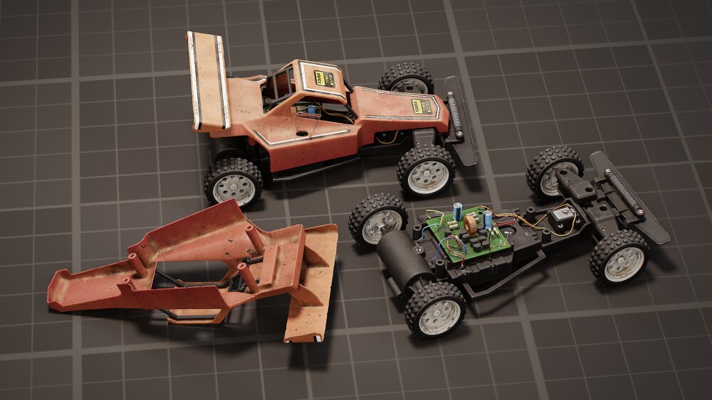 Retro RC Car Parts – Broken Remote Control Car Parts Collection Modelo ...