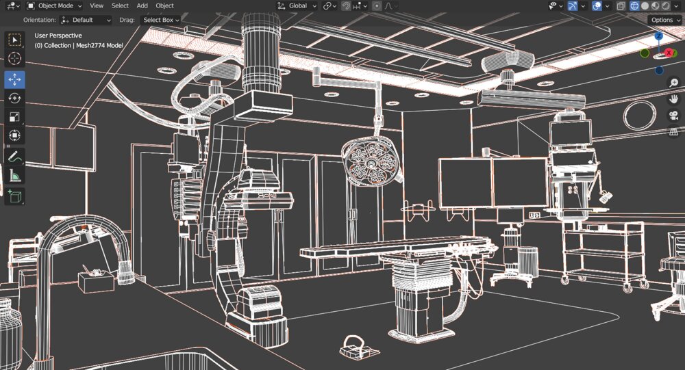 Medical Spaces – Catheter Lab 3D model - Download Municipal spaces on ...