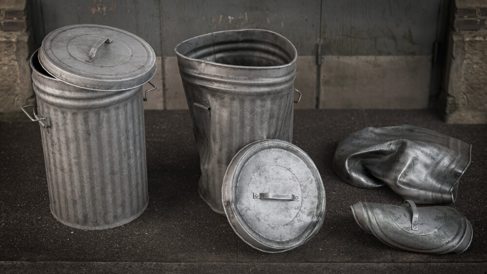 Realistic Trash Bins – Game Ready Props Pack 3D model - Download Street ...