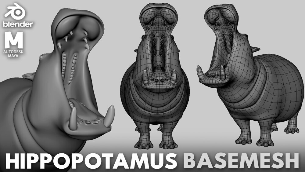 Colección de 16 Animales Salvajes – Topology Uv Map Modelo 3D ...