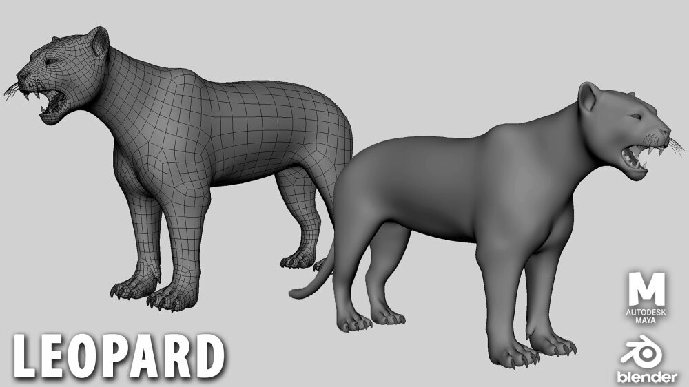 Colección de 16 Animales Salvajes – Topology Uv Map Modelo 3D ...
