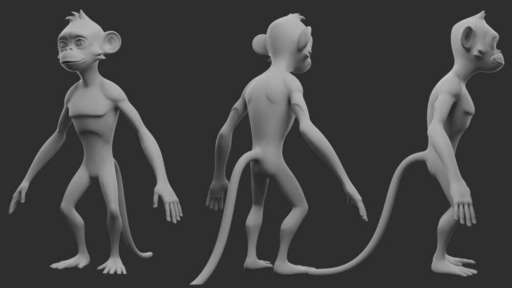 Monkey – Cartoon Stylized 3D model - Download Cartoon characters on ...