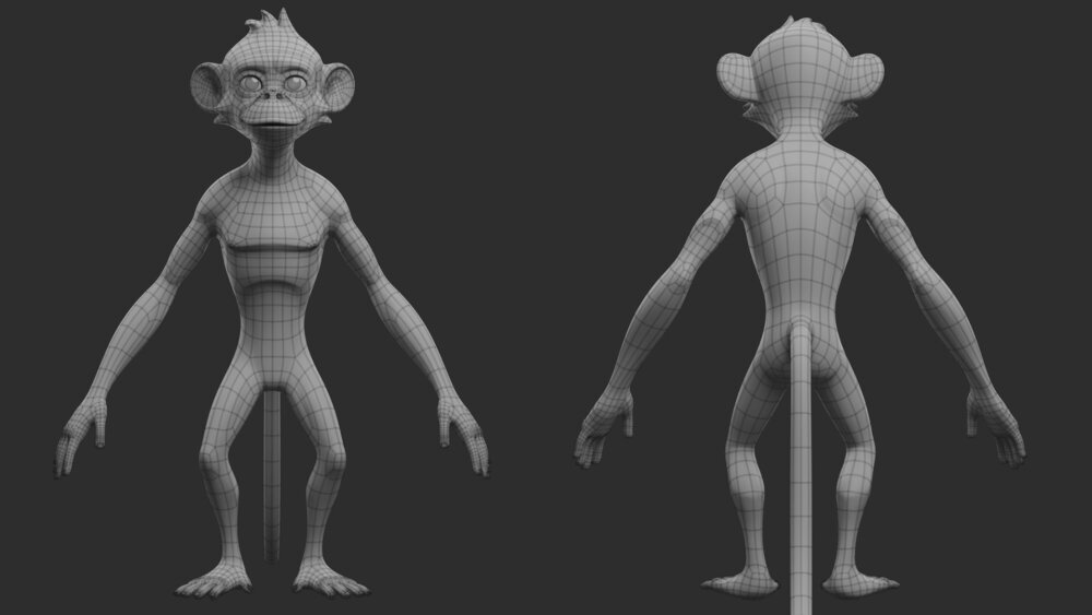 Monkey – Cartoon Stylized 3D model - Download Cartoon characters on ...