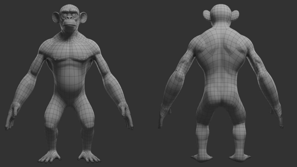 Chimpanzee – Cartoon Stylized 3D model - Download Cartoon characters on ...