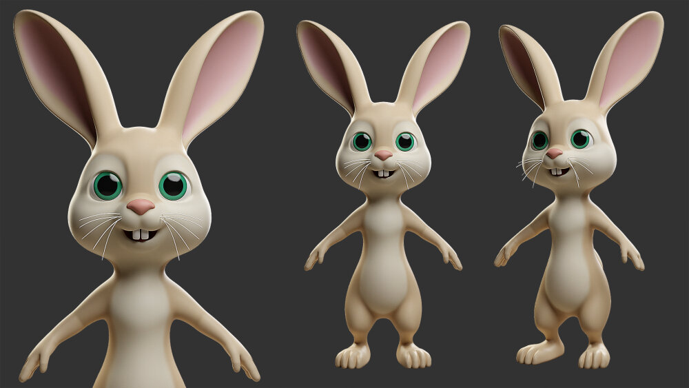 Rabbit – Cartoon Stylized 3D model - Download Cartoon characters on ...