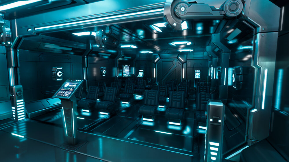 Sci-fi Briefing Room 3D model - Download Infrastructure Buildings on ...