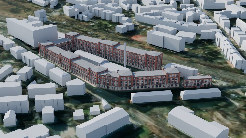 Eschenbach Factory Complex Dresden 3D model - Download Buildings on ...