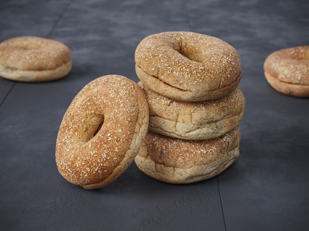 Whole Wheat Bagel 3D model - Download Dairy, Bakery on 3DModels.org