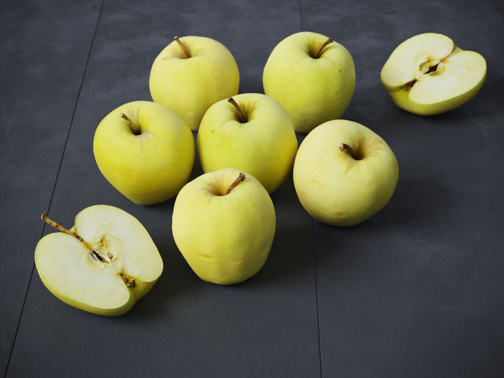 Golden Apples 3D model - Download Fruit on 3DModels.org