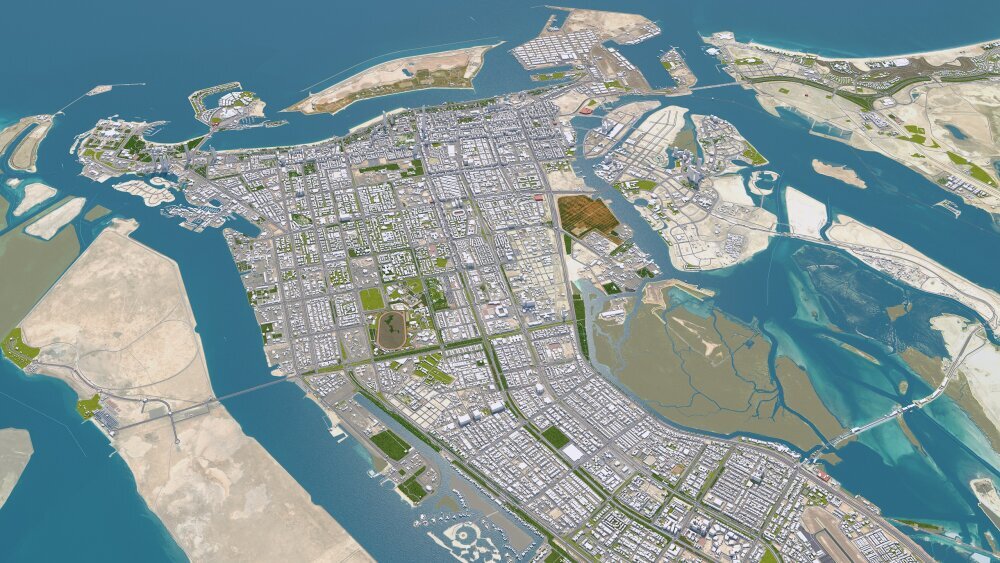 Abu Dhabi City in UAE 3D model - Download City on 3DModels.org