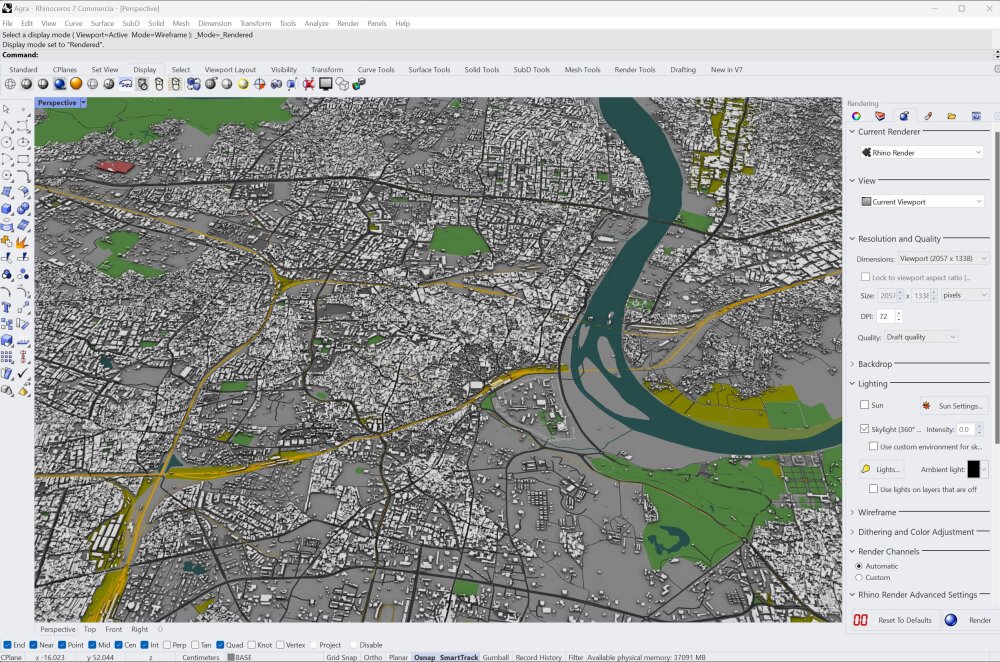 Agra India 50km 3D model - Download City on 3DModels.org