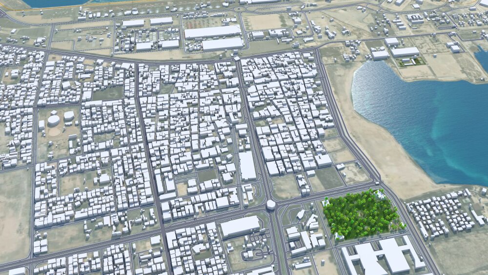Al Jubail and Fanateer Beach Saudi Arabia 3D model - Download City on ...
