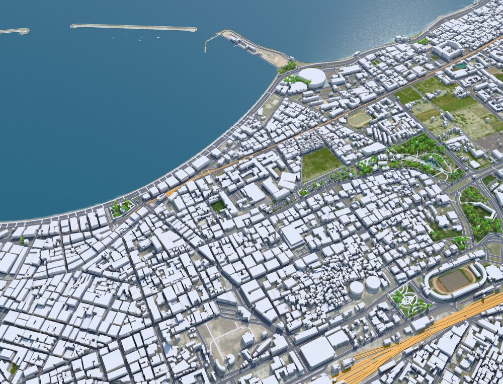 Alexandria Egypt 60km 3D model - Download City on 3DModels.org