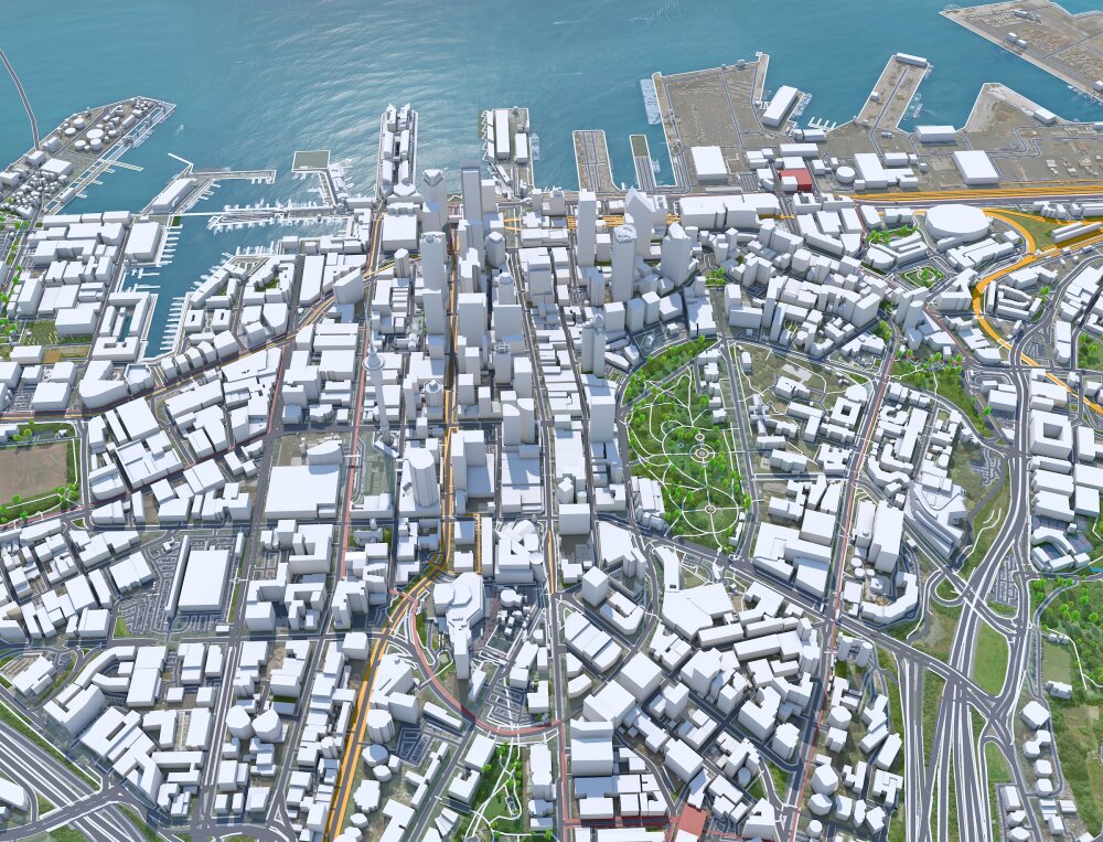 Auckland City New Zealand 3D model - Download City on 3DModels.org