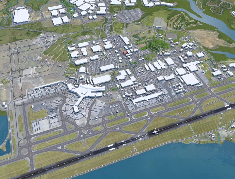 Auckland Airport 10km 3D model - Download Infrastructure Buildings on ...