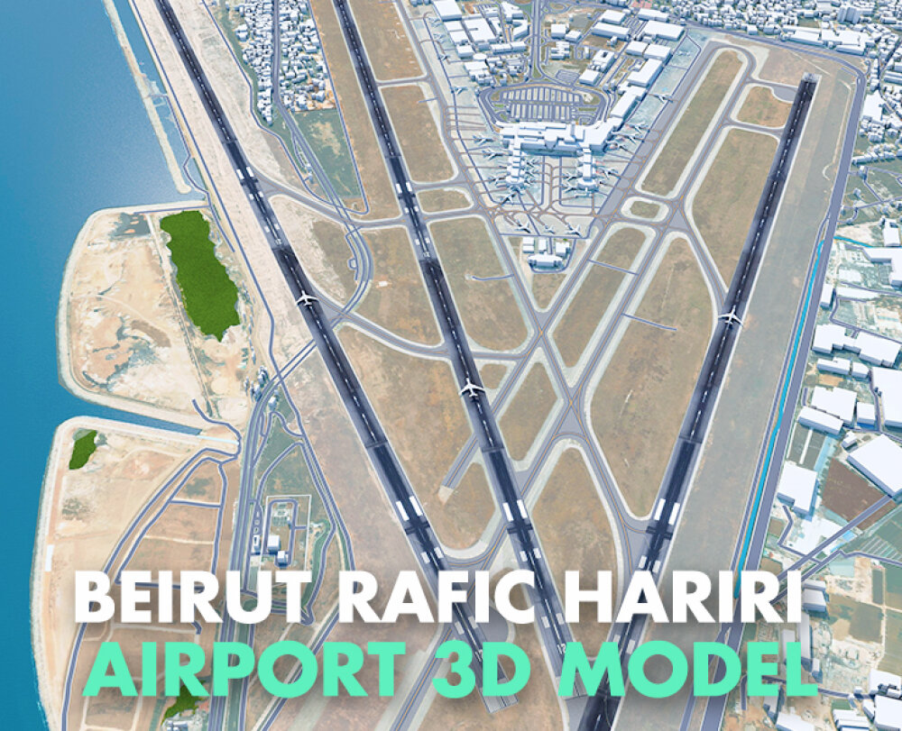 Beirut Rafic Hariri Airport 10km 3D model - Download Infrastructure ...