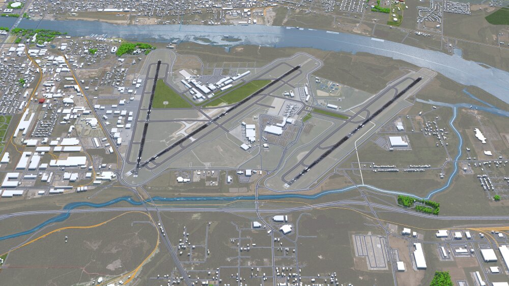 Bill and Hillary Clinton National Airport 10km 3D model - Download ...