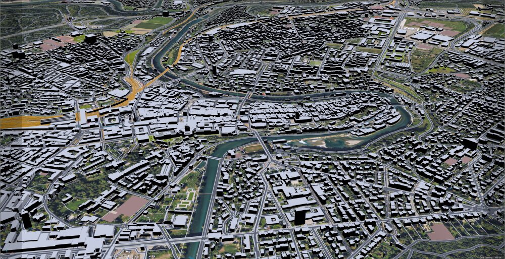 Bern Switzerland 35km 3D model - Download City on 3DModels.org