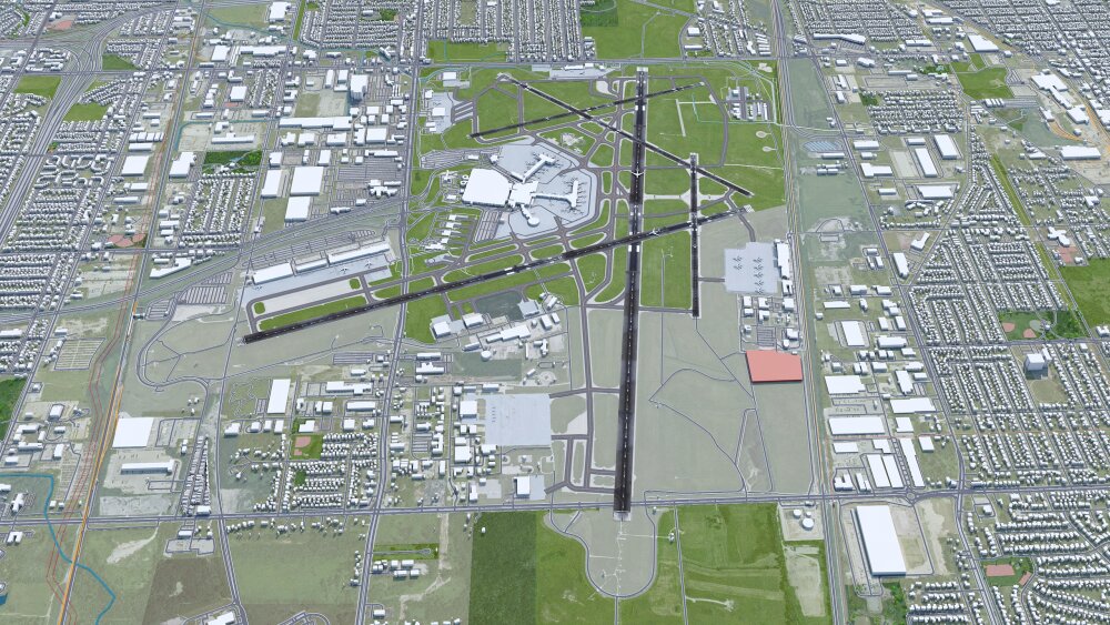 General Mitchell International Airport 10km 3D model - Download ...