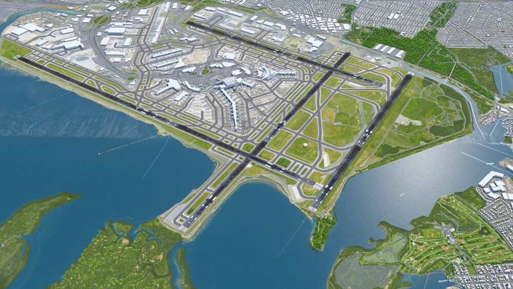 John F Kennedy International Airport 12km 3D model - Download ...