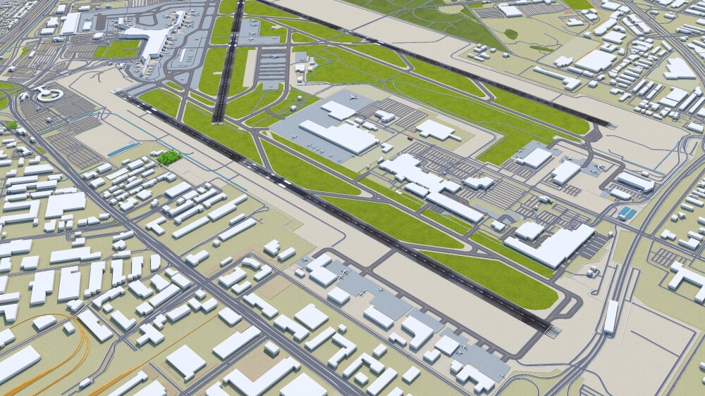 Montreal – Pierre Elliott Trudeau Airport 10km 3D model - Download ...