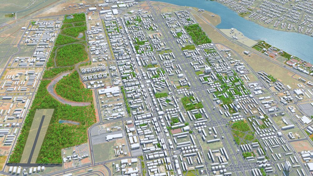 Brasilia City in Brazil 110km 3D model - Download City on 3DModels.org