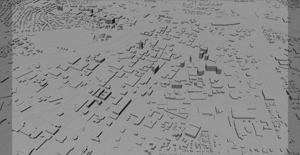 Akron Ohio Usa 25km Modelo 3D - Descargar Ciudad on 3DModels.org