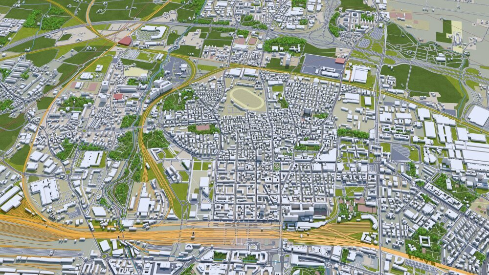 Bolonia Italia 30km Modelo 3D - Descargar Ciudad on 3DModels.org