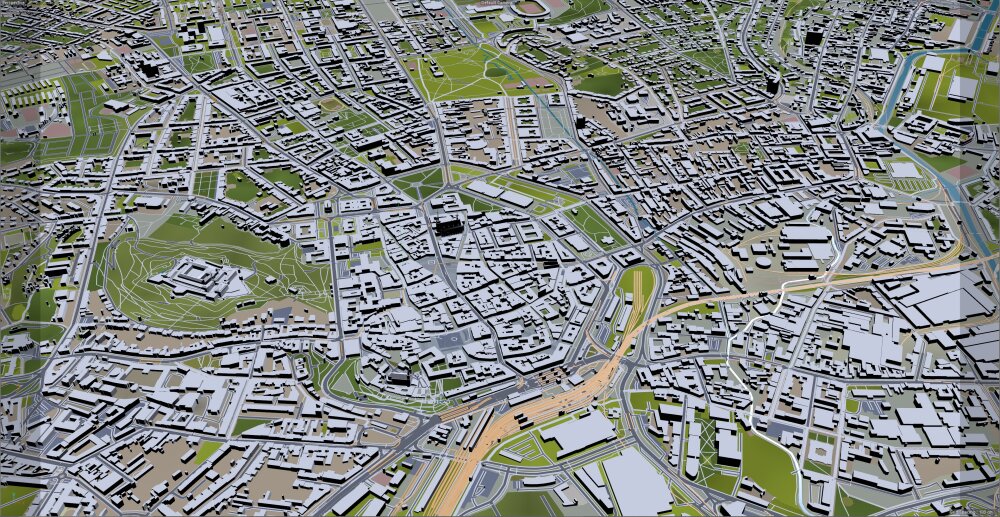 Brno Czech Republic 40km 3D model - Download City on 3DModels.org