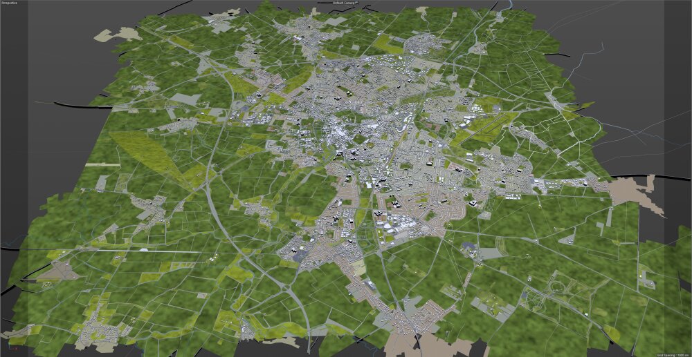 Cambridge UK 20km 3D model - Download City on 3DModels.org
