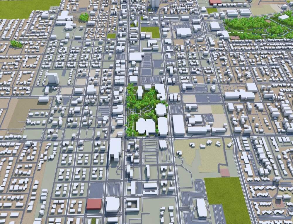 Carson City Nevada Usa 40km 3D model - Download City on 3DModels.org