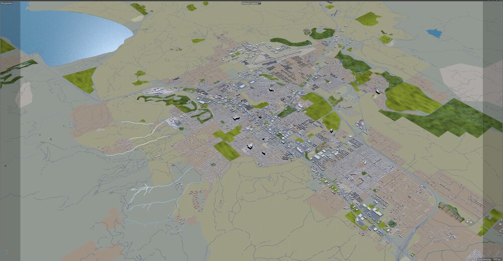 Carson City Nevada Usa 40km 3D model - Download City on 3DModels.org