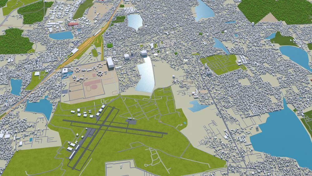 Chennai India 60Km 3D model - Download City on 3DModels.org