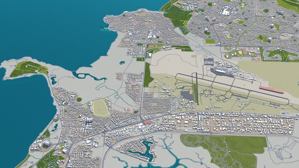 Darwin Australia 20km 3D model - Download City on 3DModels.org