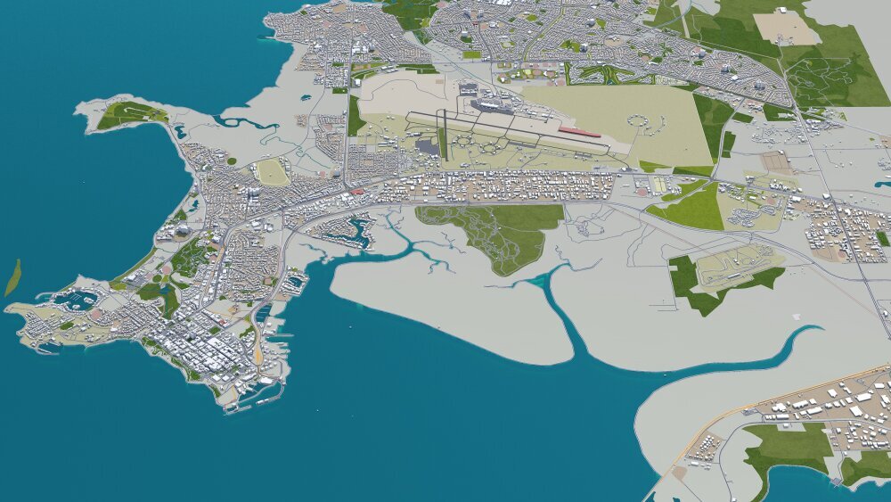 Darwin Australia 20km 3D model - Download City on 3DModels.org