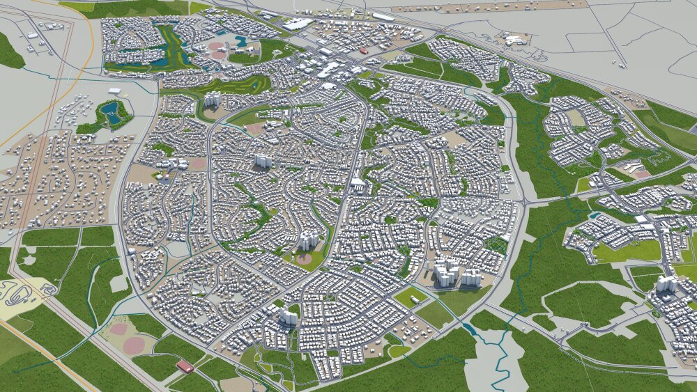 Darwin Australia 20km 3D model - Download City on 3DModels.org