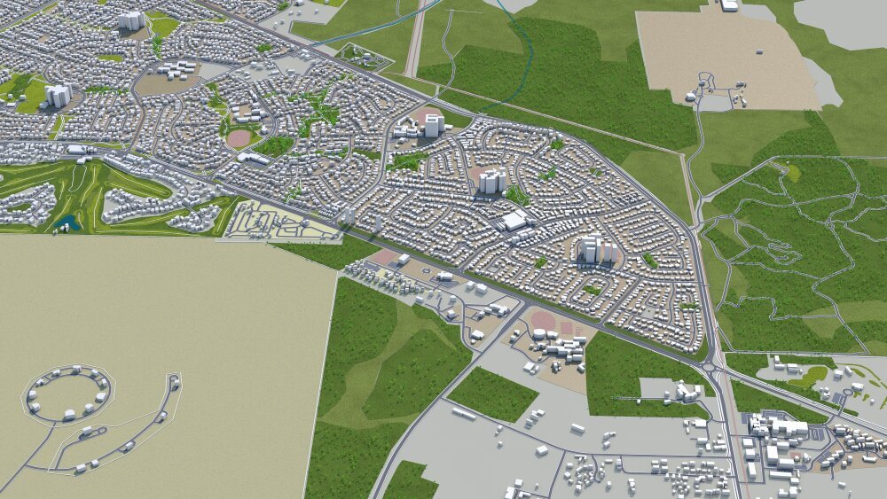 Darwin Australia 20km 3D model - Download City on 3DModels.org