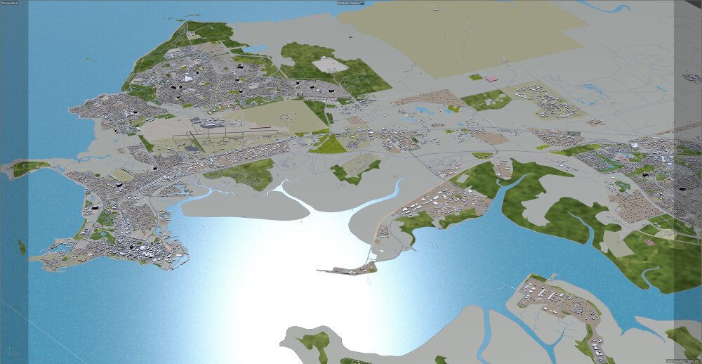 Darwin Austrália 20km Modelo 3D - Baixar Cidade no 3DModels.org