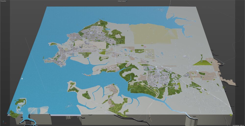 Darwin Australia 20km 3D model - Download City on 3DModels.org