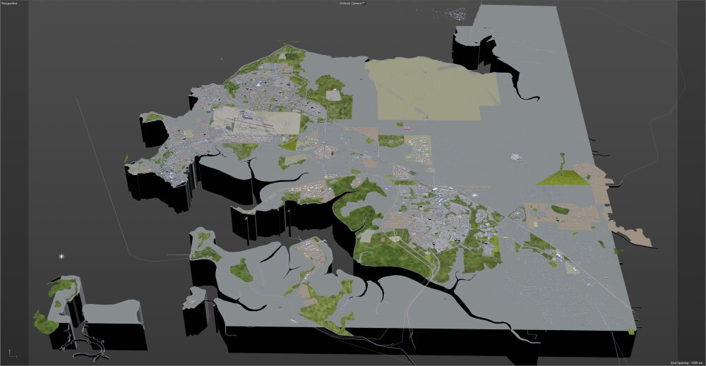 Darwin Australia 20km 3D model - Download City on 3DModels.org