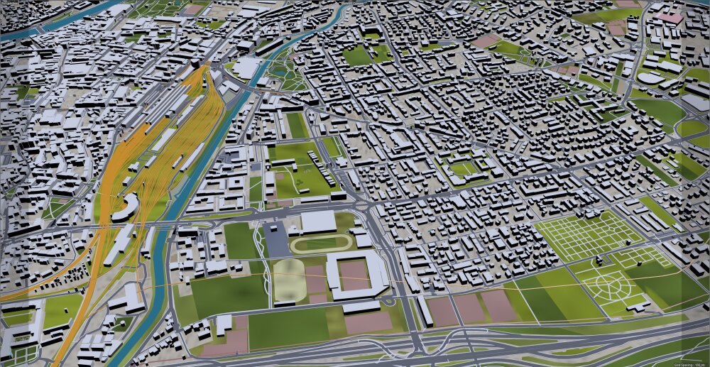 Innsbruck Austria 20km 3D model - Download City on 3DModels.org